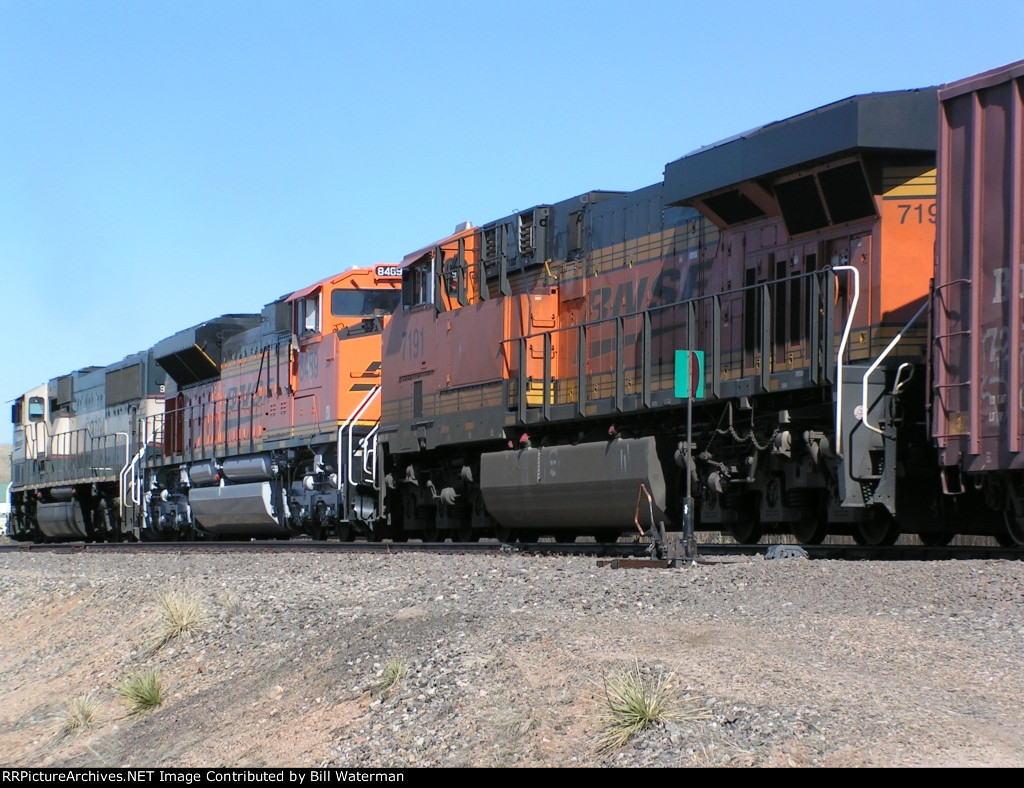 BNSF 7191 is DPU on South bound mixed frieght